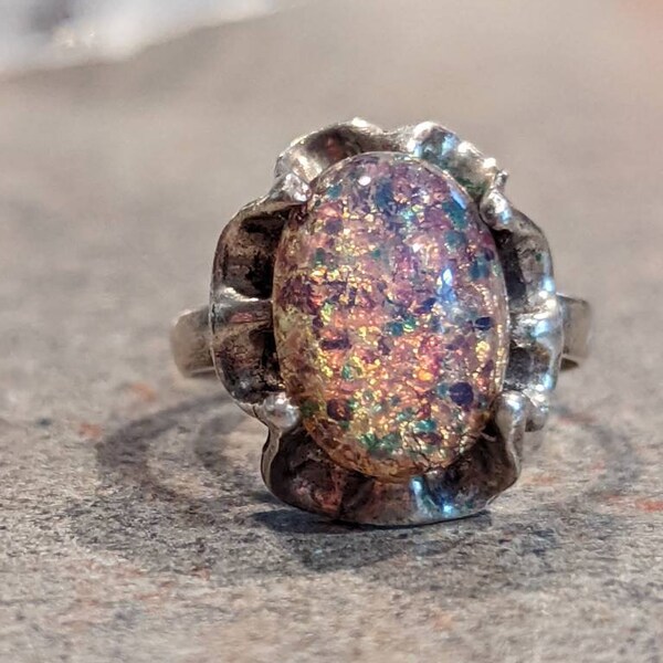 Glass Opal Ring - Etsy