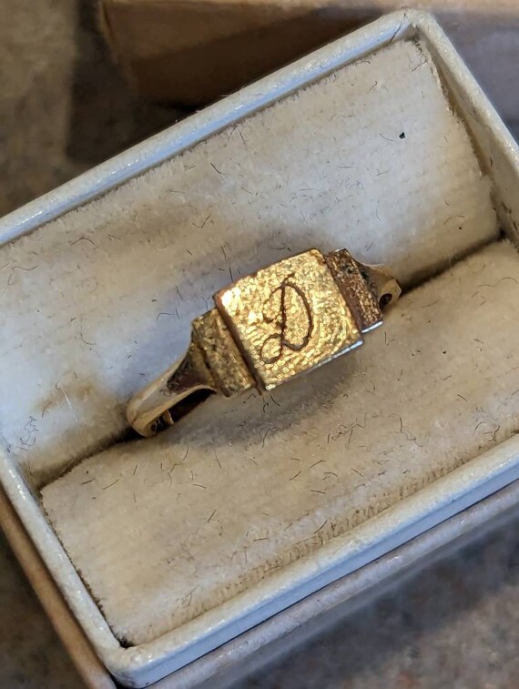 Dainty Victorian Initial "D" Script 14K Solid Yellow … - Gem