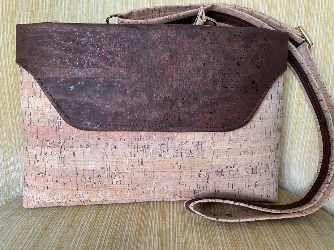 Rich Chocolate Cork Crossbody Bag, Chocolate Cork Crossbody Purse ...