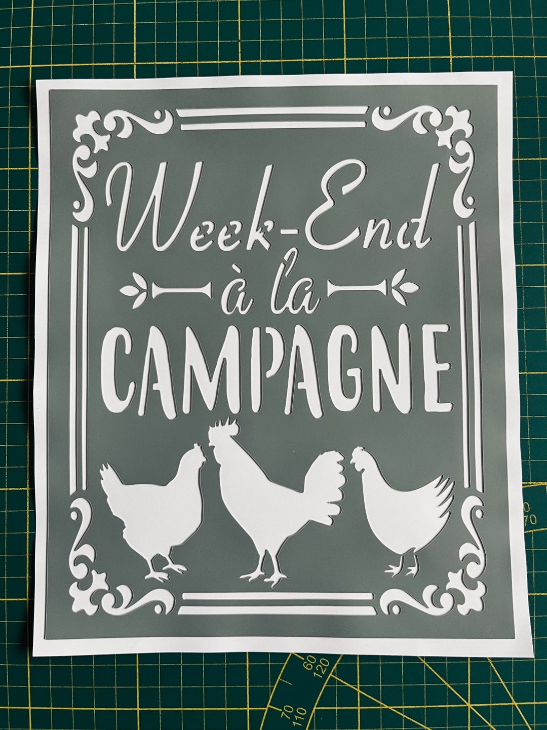 Reusable PVC Adhesive Stencil 25 X 20 Cm Medallion Weekend in the ...
