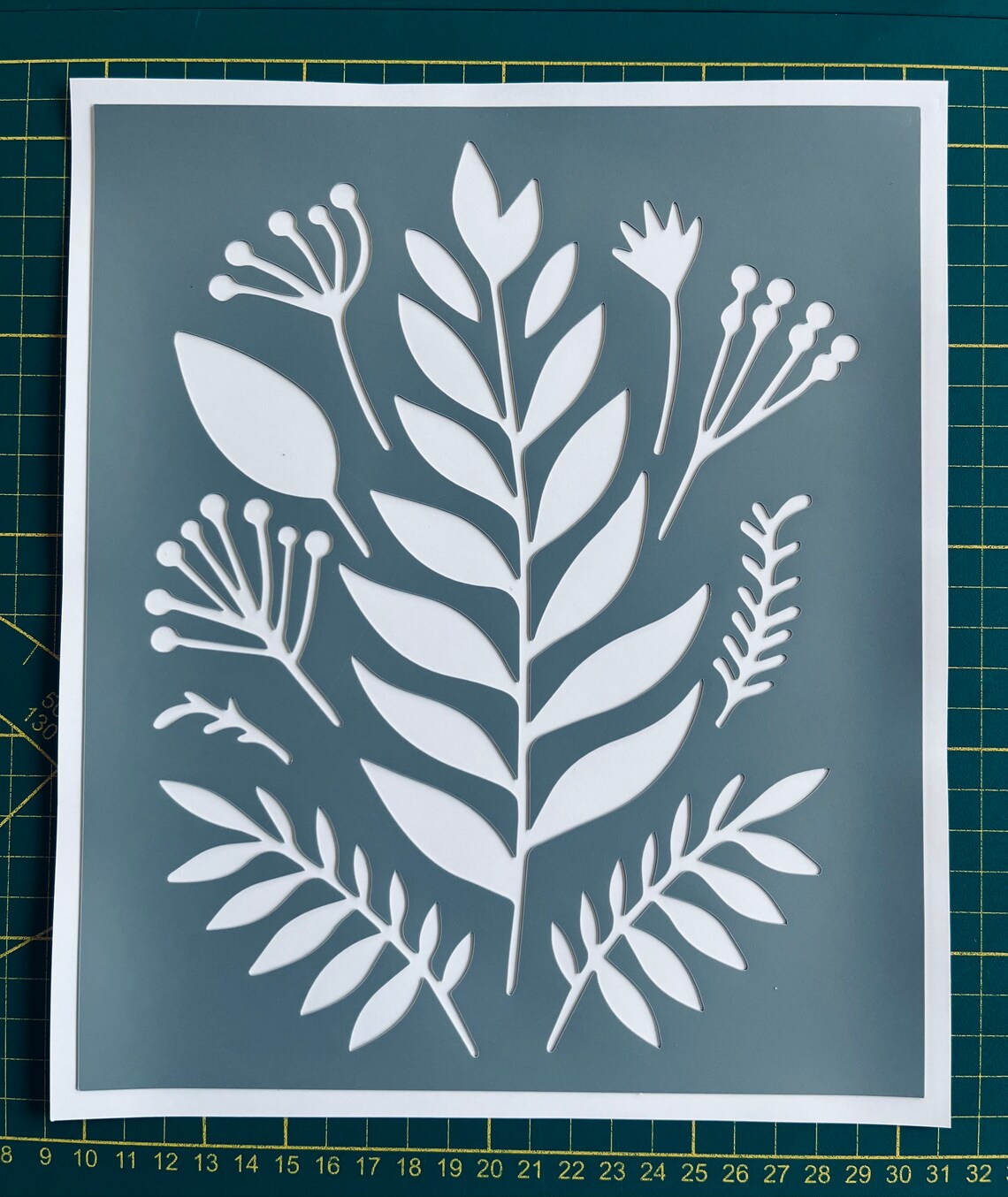 Reusable PVC Adhesive Stencil 25 X 20 Cm Exotic Flowers Leaves Board - Etsy