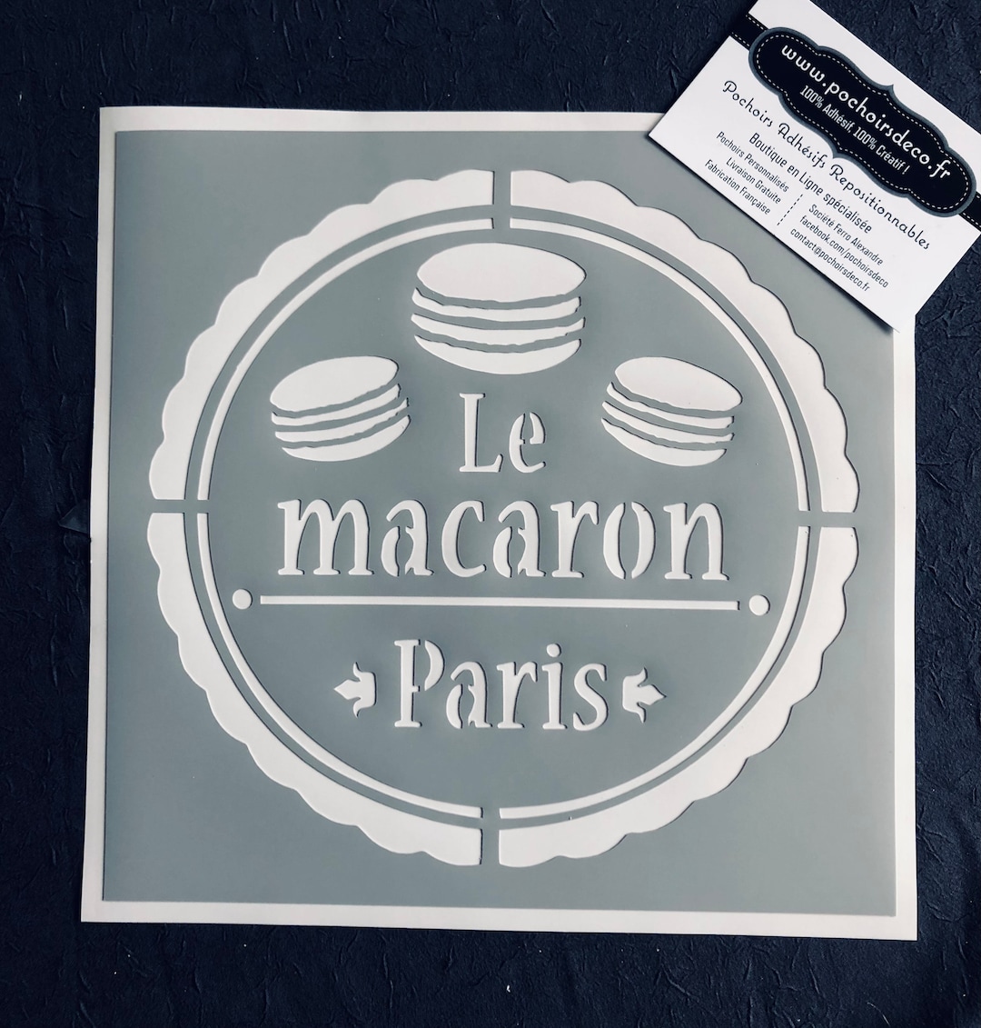 Stencil PVC Adhesive Reusable 20 X 20 Cm Displays the Macaroon - Etsy