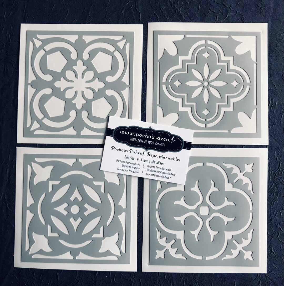 Set of 4 Stencils Reusable PVC Adhesives 10 X 10 Cm - Etsy