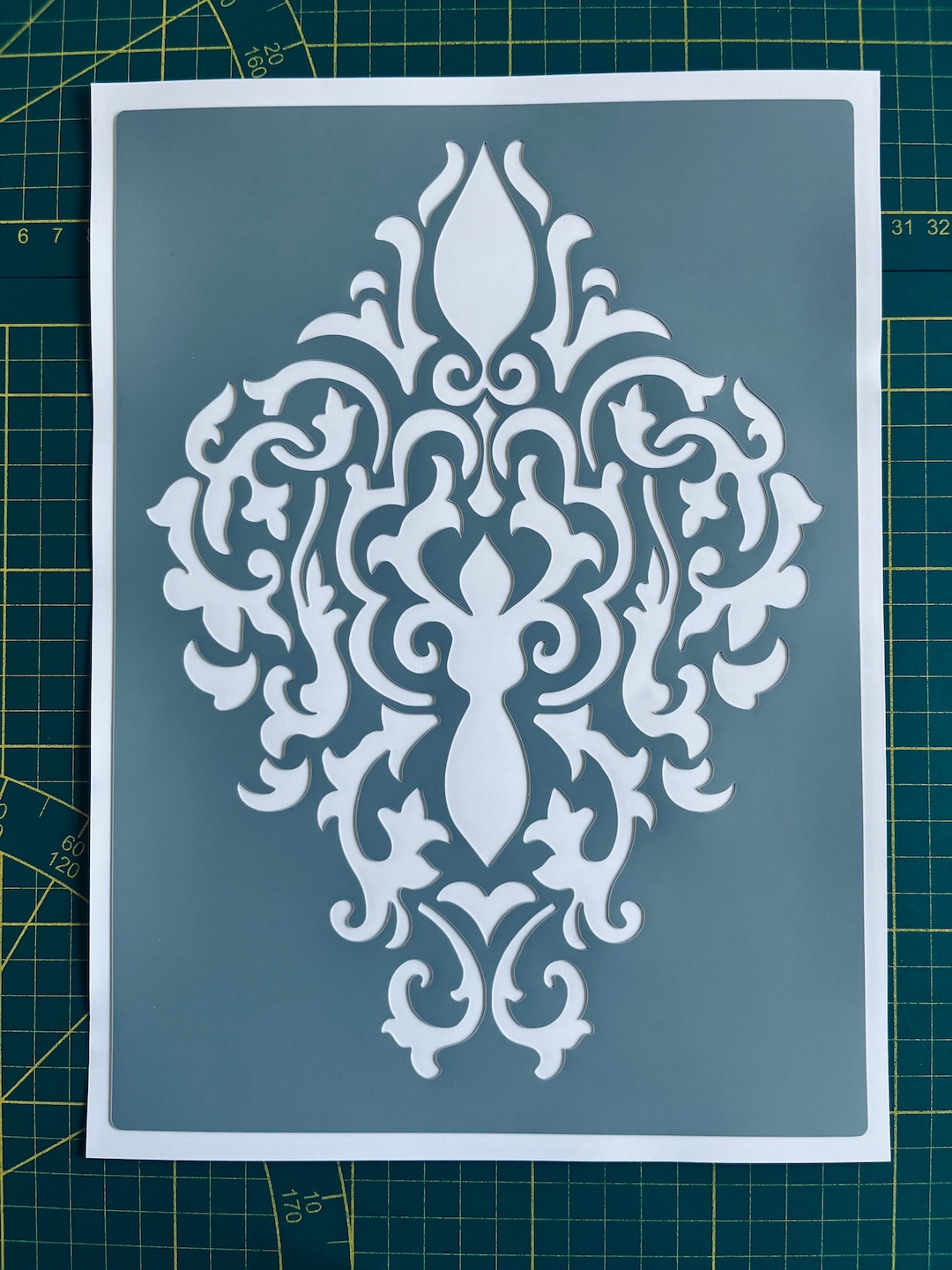 Reusable PVC Adhesive Stencil 30 X 20 Cm Large Vintage Medallion - Etsy