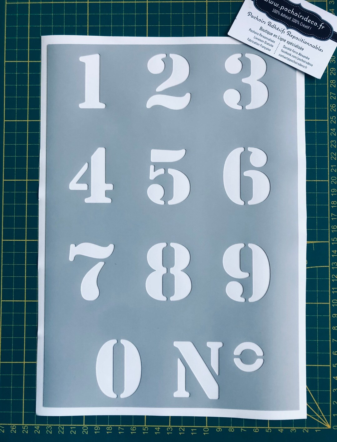Stencil Adhesive PVC Reusable 30 X 20 Cm Industrial Figures 5 Cm per ...
