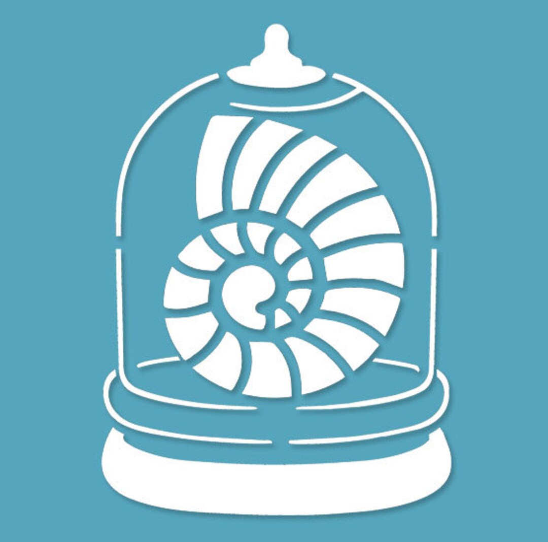 Reusable PVC Adhesive Stencil 25 X 20 Cm Ancient Shell Under Bell - Etsy