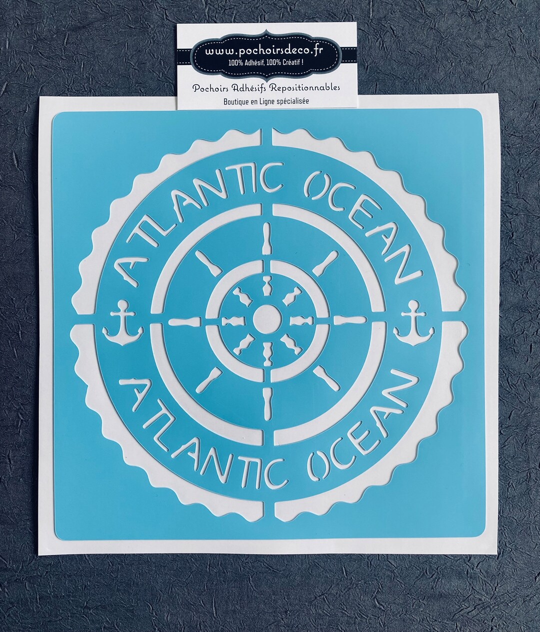 Reusable PVC Adhesive Stencil 20 X 20 Cm Atlantic Ocean - Etsy
