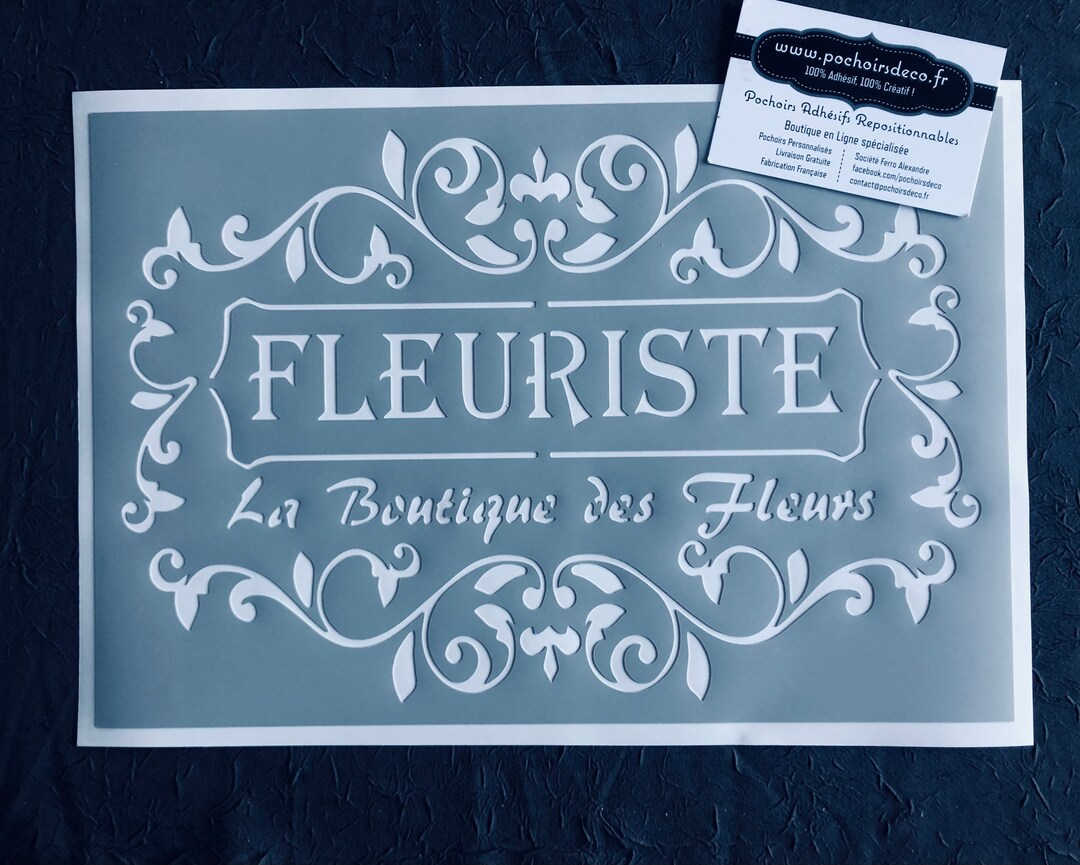 Stencil PVC Adhesive Reusable 30 X 20 Cm Poster Florist - Etsy