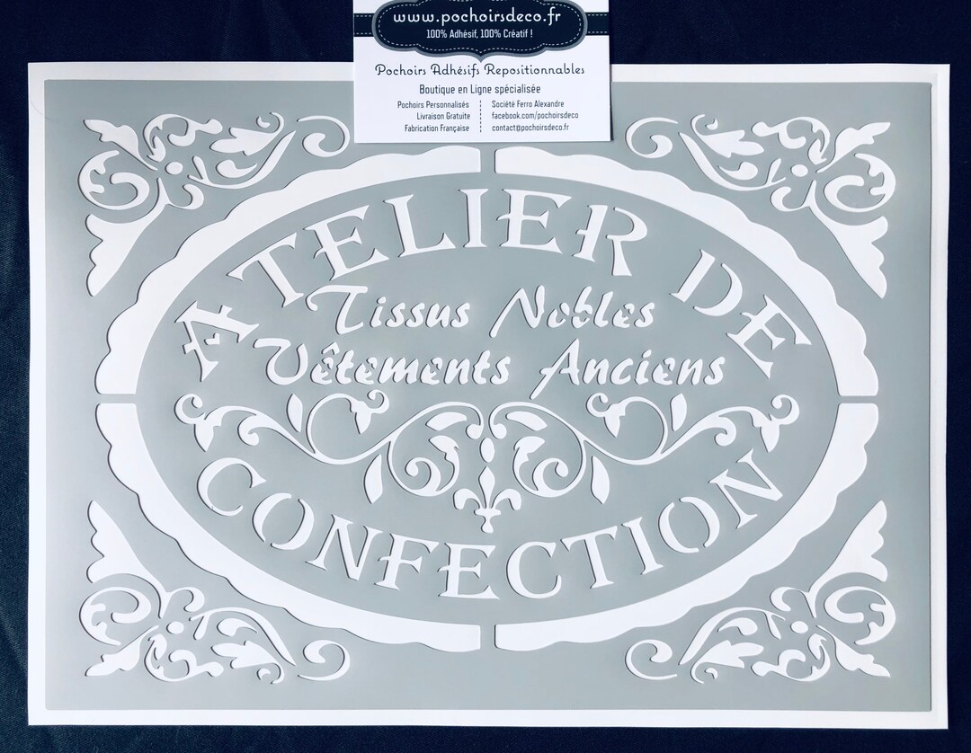 Stencil PVC Adhesive Reusable 30 X 20 Cm Medallion Workshop Confection ...