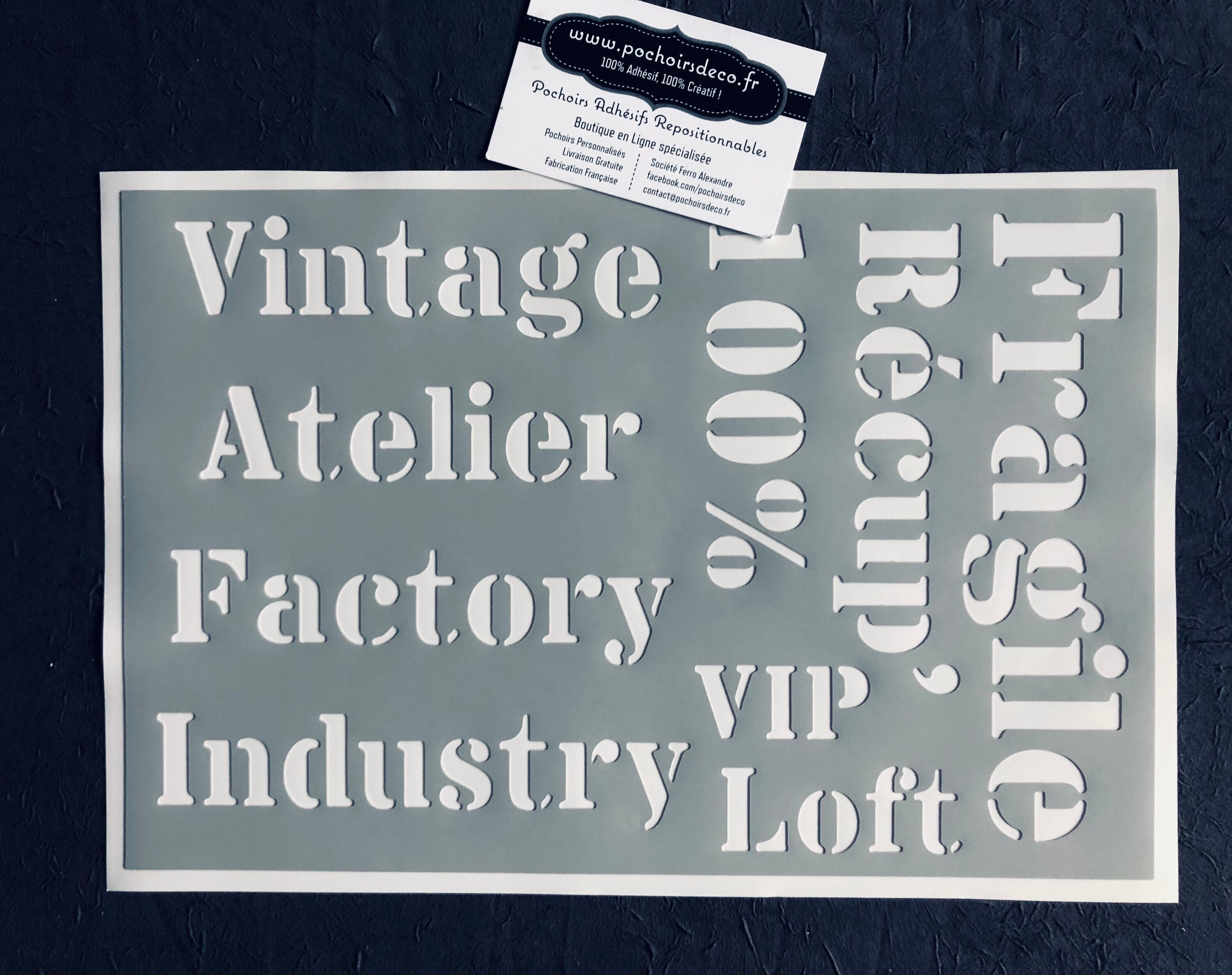 Stencil Pvc Adhesive Reusable 30 X 20 Cm Industrial Lettering - Etsy UK