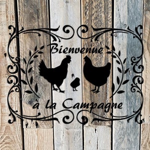 Reusable PVC Adhesive Stencil 30 X 20 Cm Vintage Medallion Welcome to ...