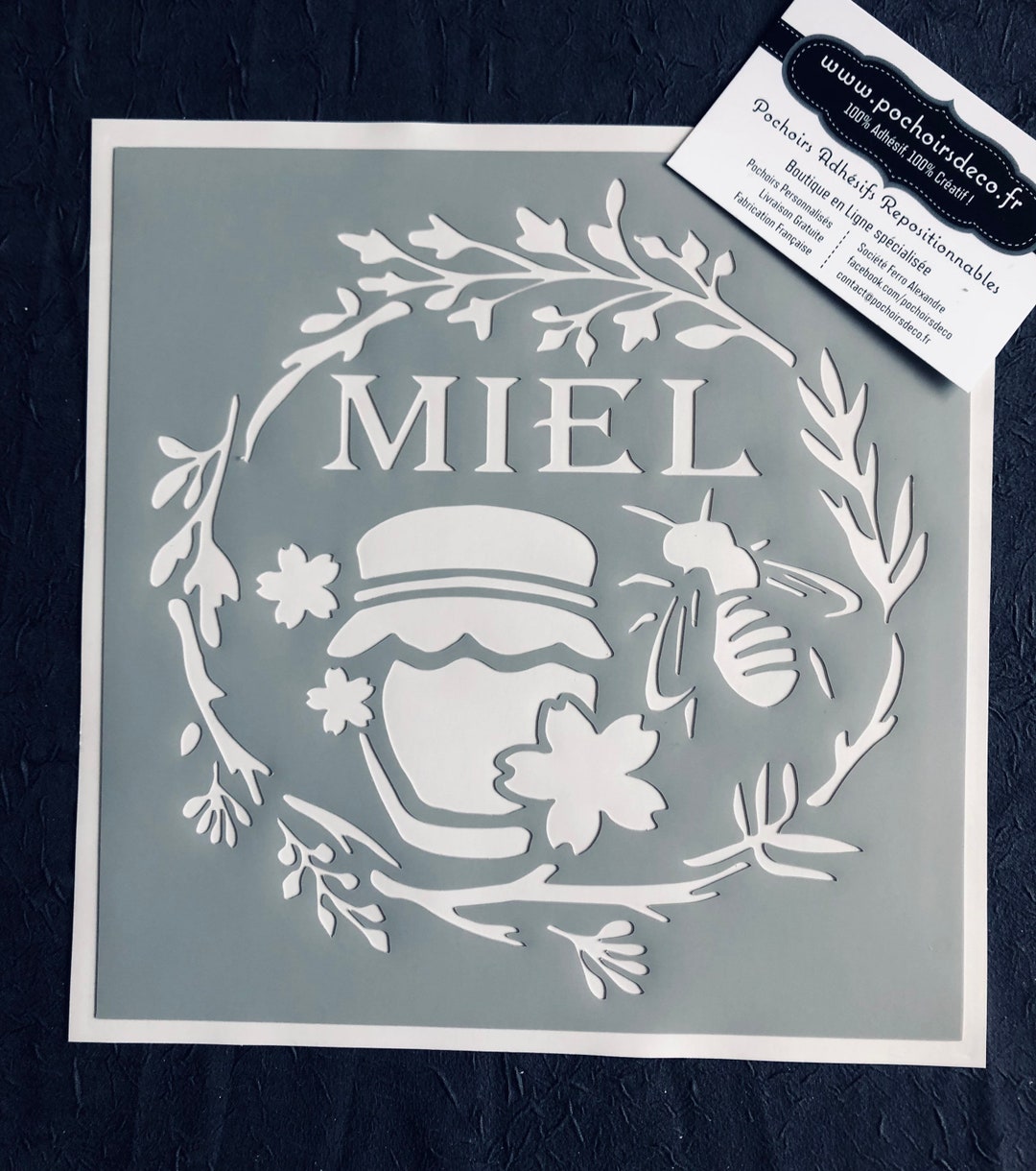 Stencil Pvc Adhesive Reusable 20 X 20 Cm Crown Nature Honey & Bee - Etsy