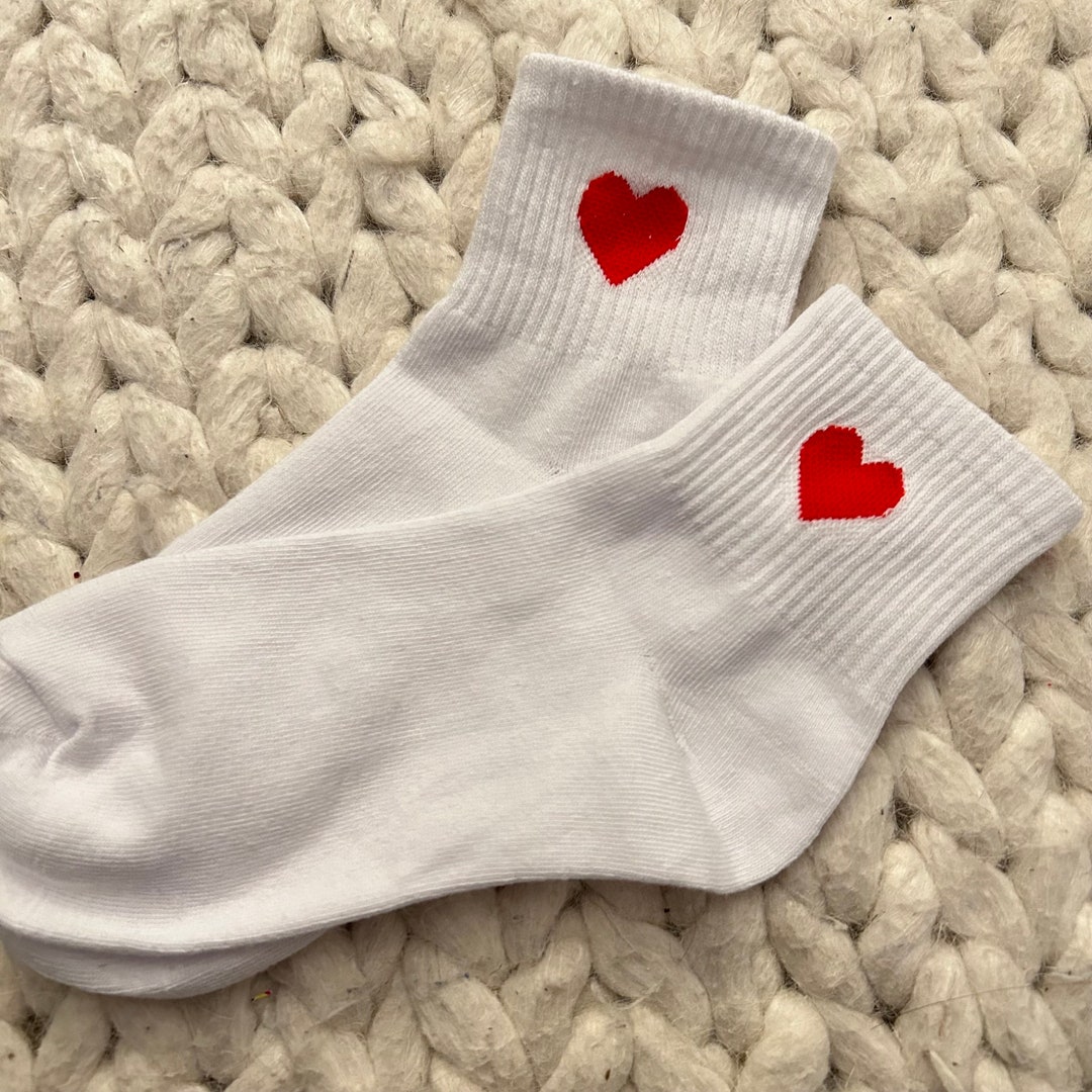 Heart Socks, Heart Socks, Trendy Socks, Red Heart, Red Heart Socks ...