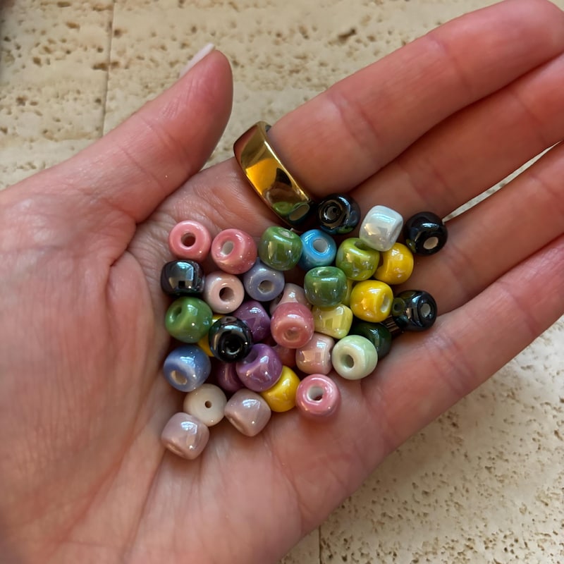 Large Ceramic Beads - Etsy