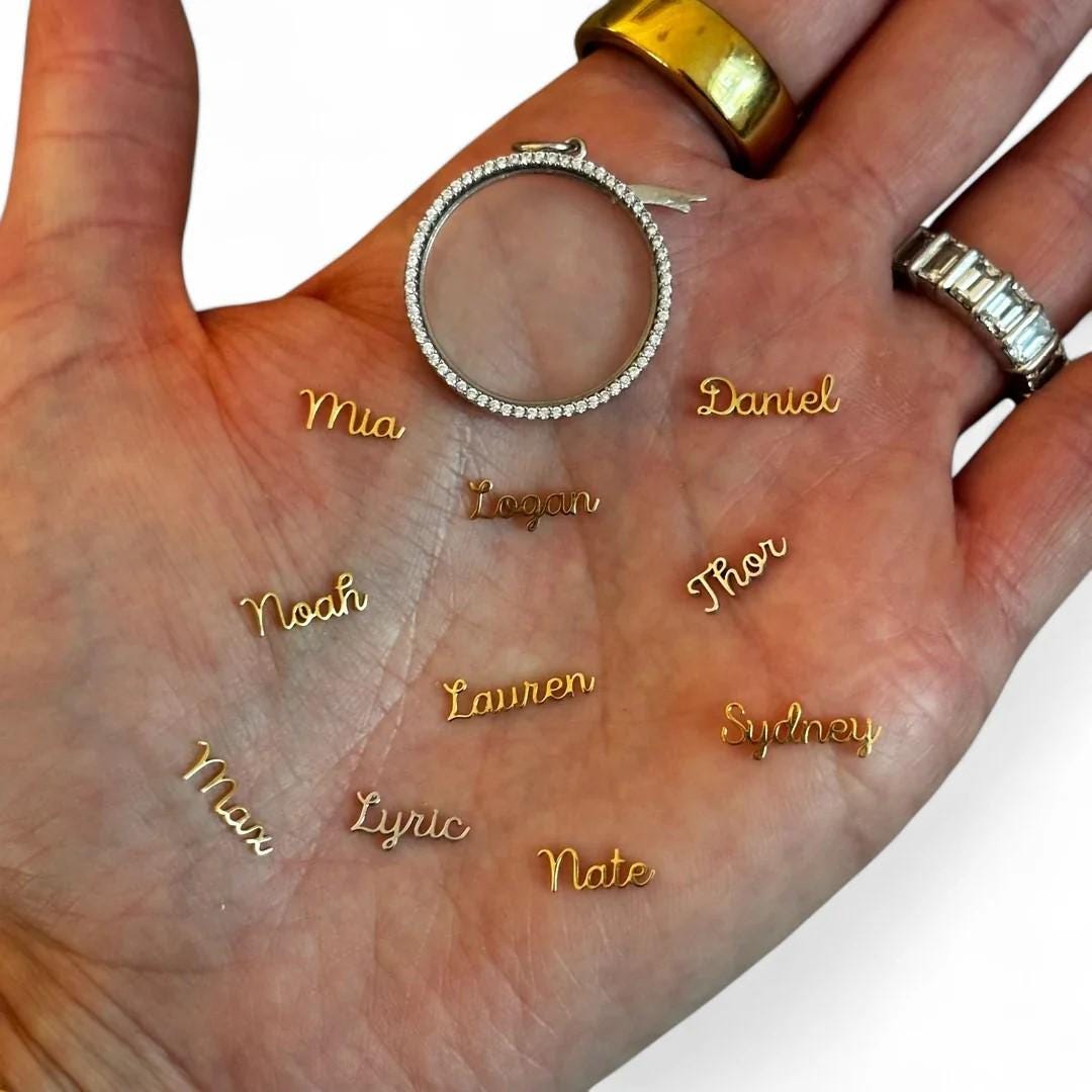 Custom Name Charm: 925 Silver Floating Locket Fillers - Etsy