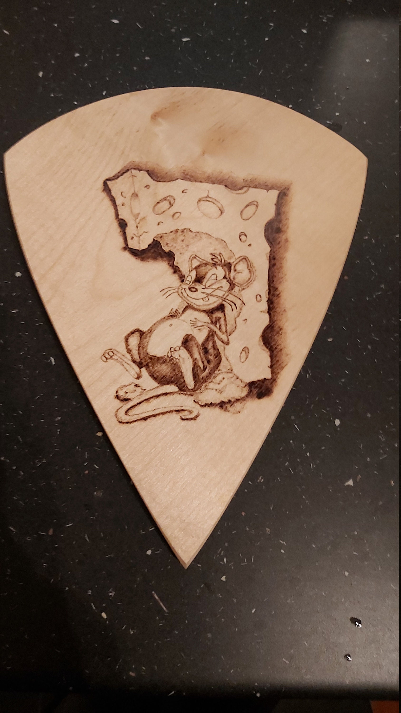 Hand Designed Pyrography Art Cheese Board With Cute Greedy - Etsy UK