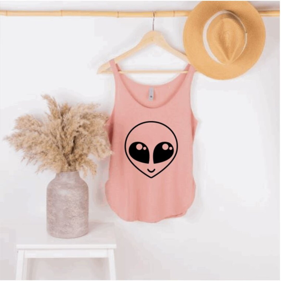 Alien, Tank Tops for Women, Funny Shirt, Sassy Tank, Gym Shirt, Womens ...