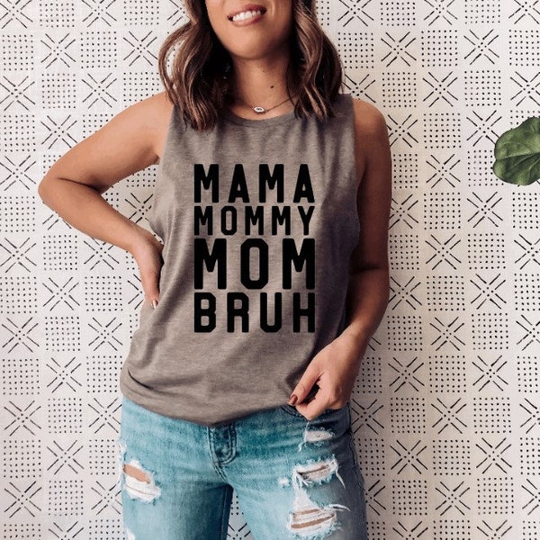 Mama Mommy Mom Bruh Tank - Etsy