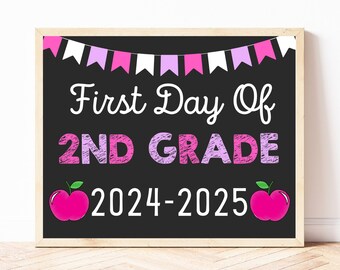 First Day of School Sign, First Day of School Printable Photo Prop, 2nd ...
