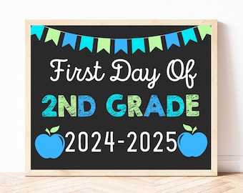 First Day of School Sign, First Day of School Printable Photo Prop, 2nd ...