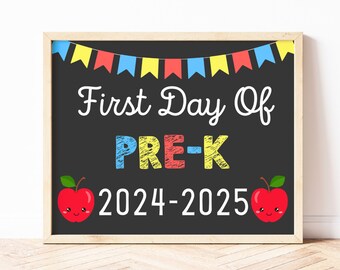 Last Day of Preschool Sign, Last Day of School Sign, Preschool ...