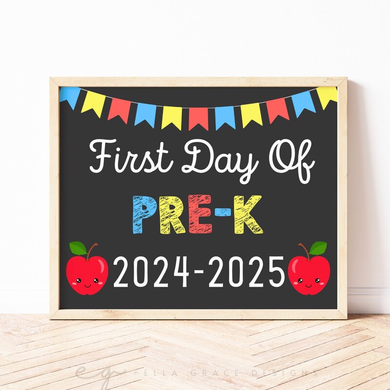 First Day of Pre K - Etsy