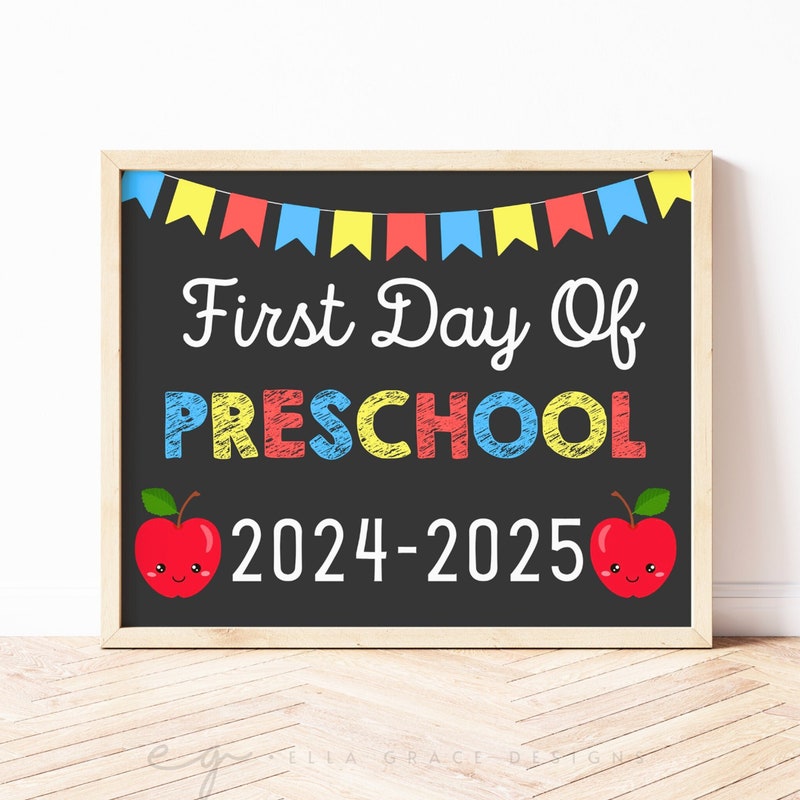 Preschool Sign - Etsy