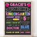 Editable Pink First Day of School Chalkboard Sign, Reusable First Day ...
