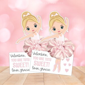 Ballerina Valentine Scrunchie, Ballerina Valentine Cards, Ballerina ...