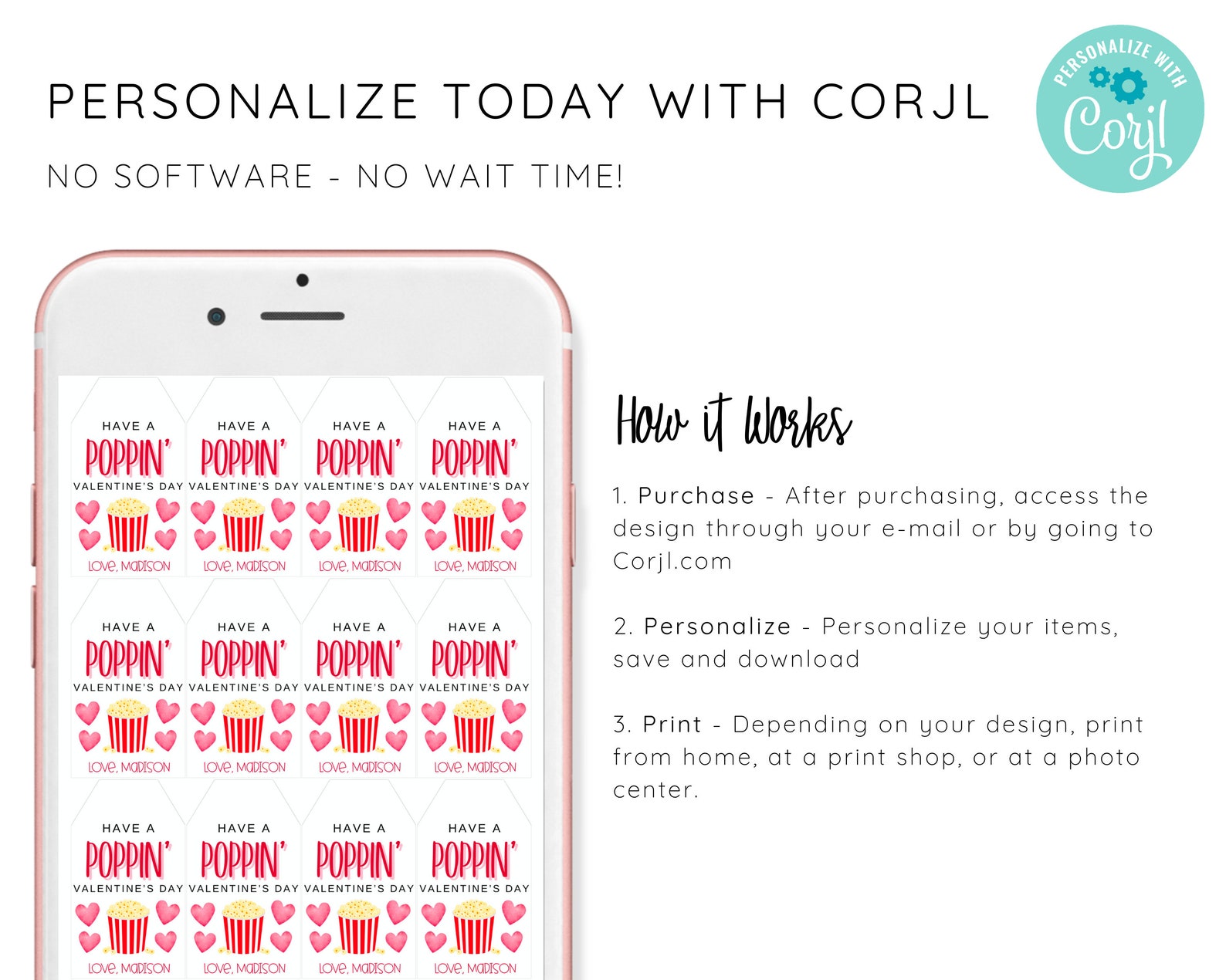 Editable Valentine's Gift Tags Gift Tags for | Etsy