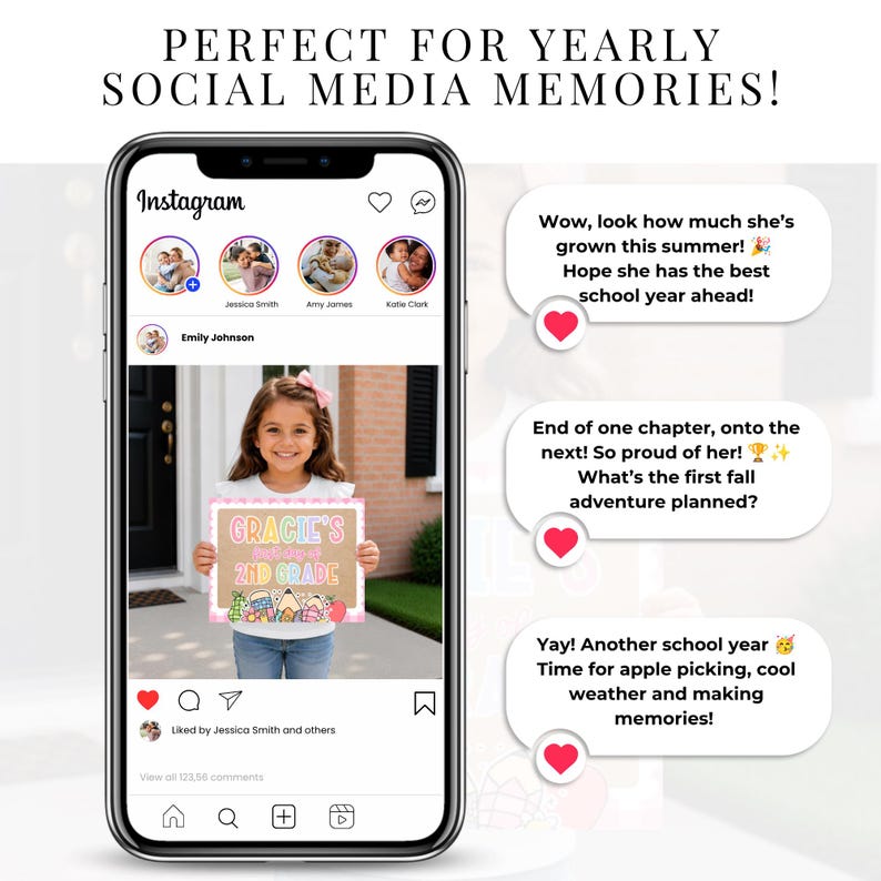 Personalized First Day of Second Grade Sign Editable Canva Template ...