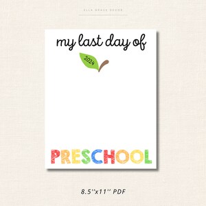 Last Day of Preschool Handprint, Last Day of School Handprint Craft ...