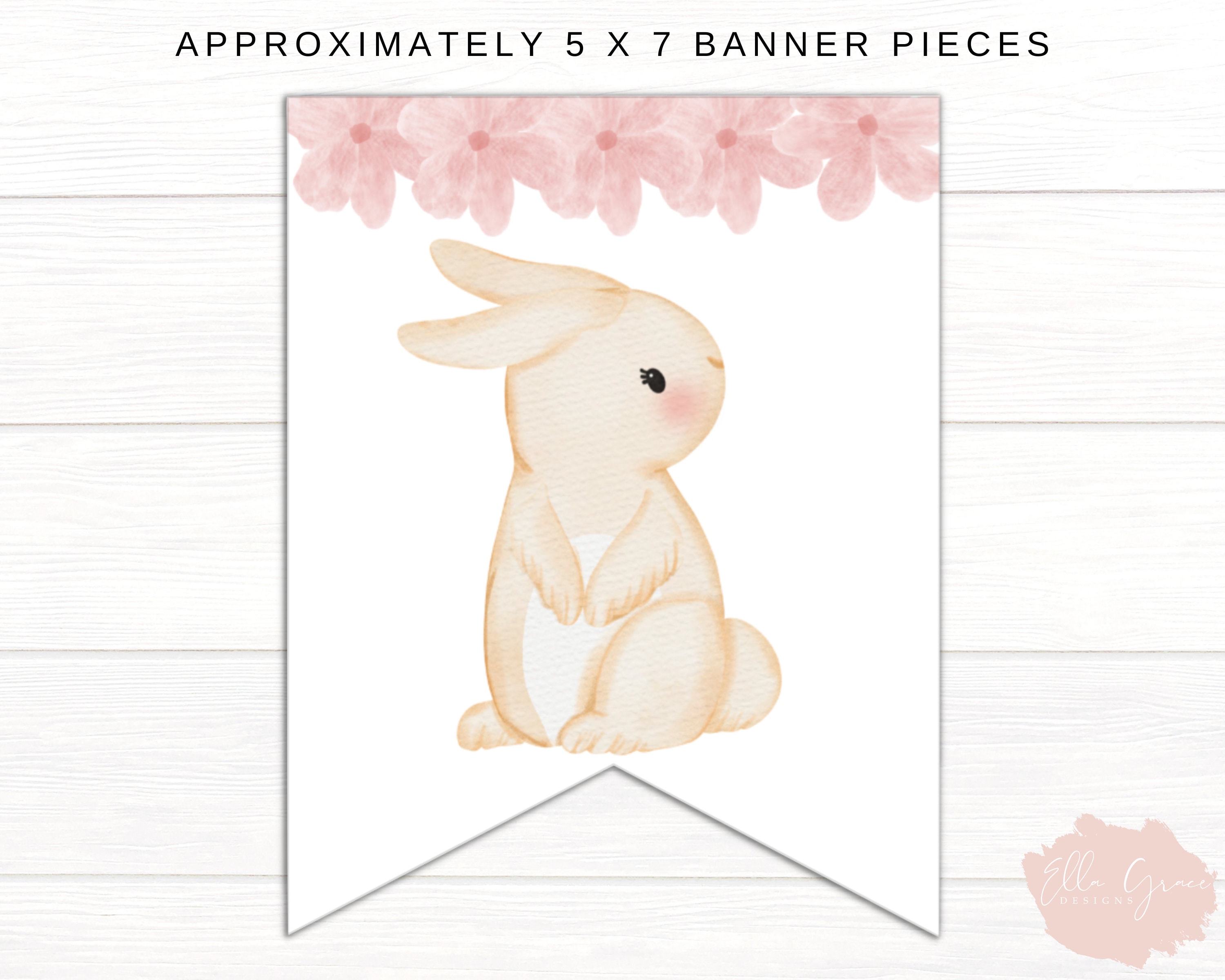 Editable Bunny Birthday Party Banner Bunny Party Some Bunny | Etsy