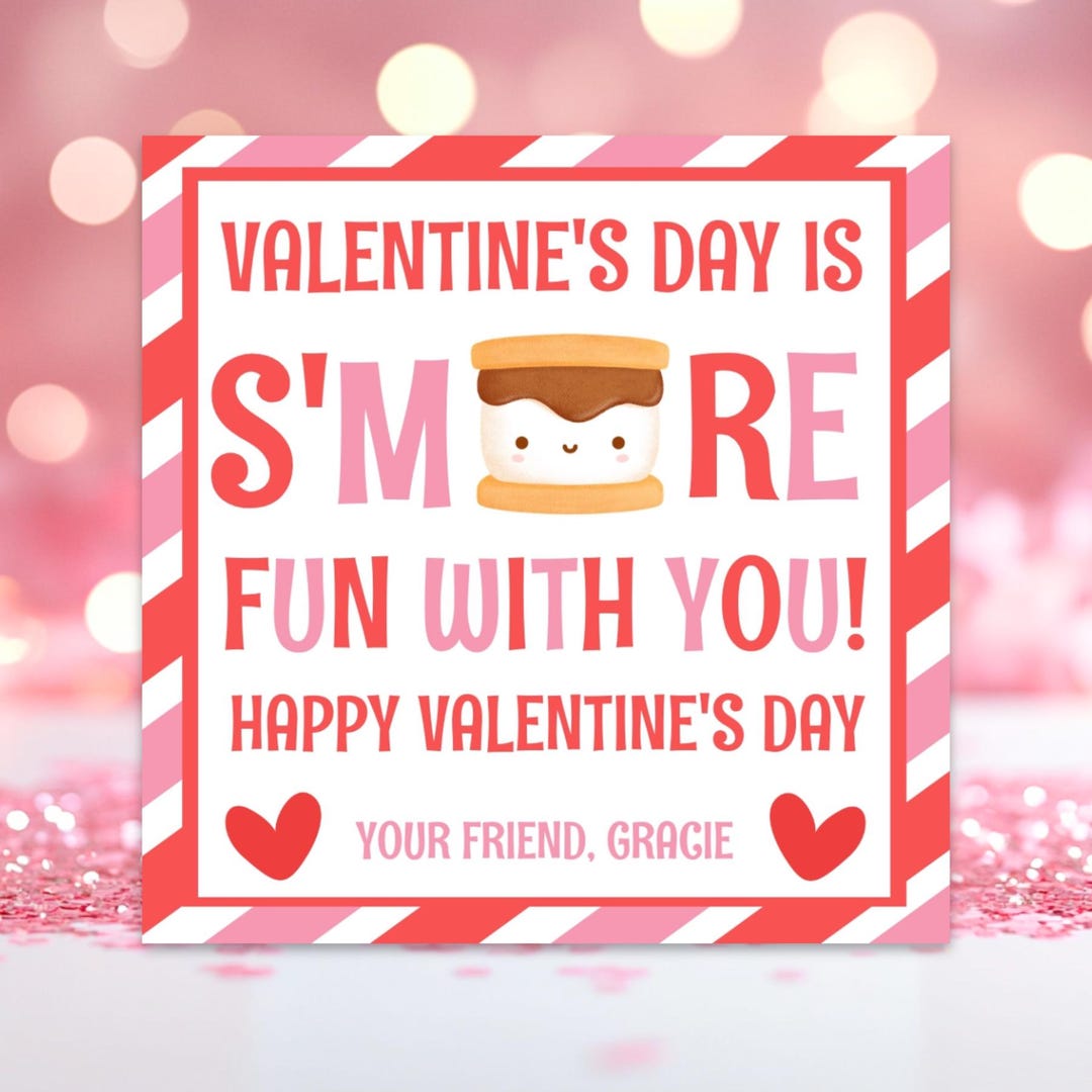 Smore Valentine Tag, Smores Valentines Day Cards, Smores Valentines ...