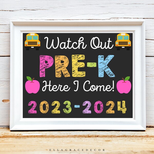 First Day of Pre K - Etsy