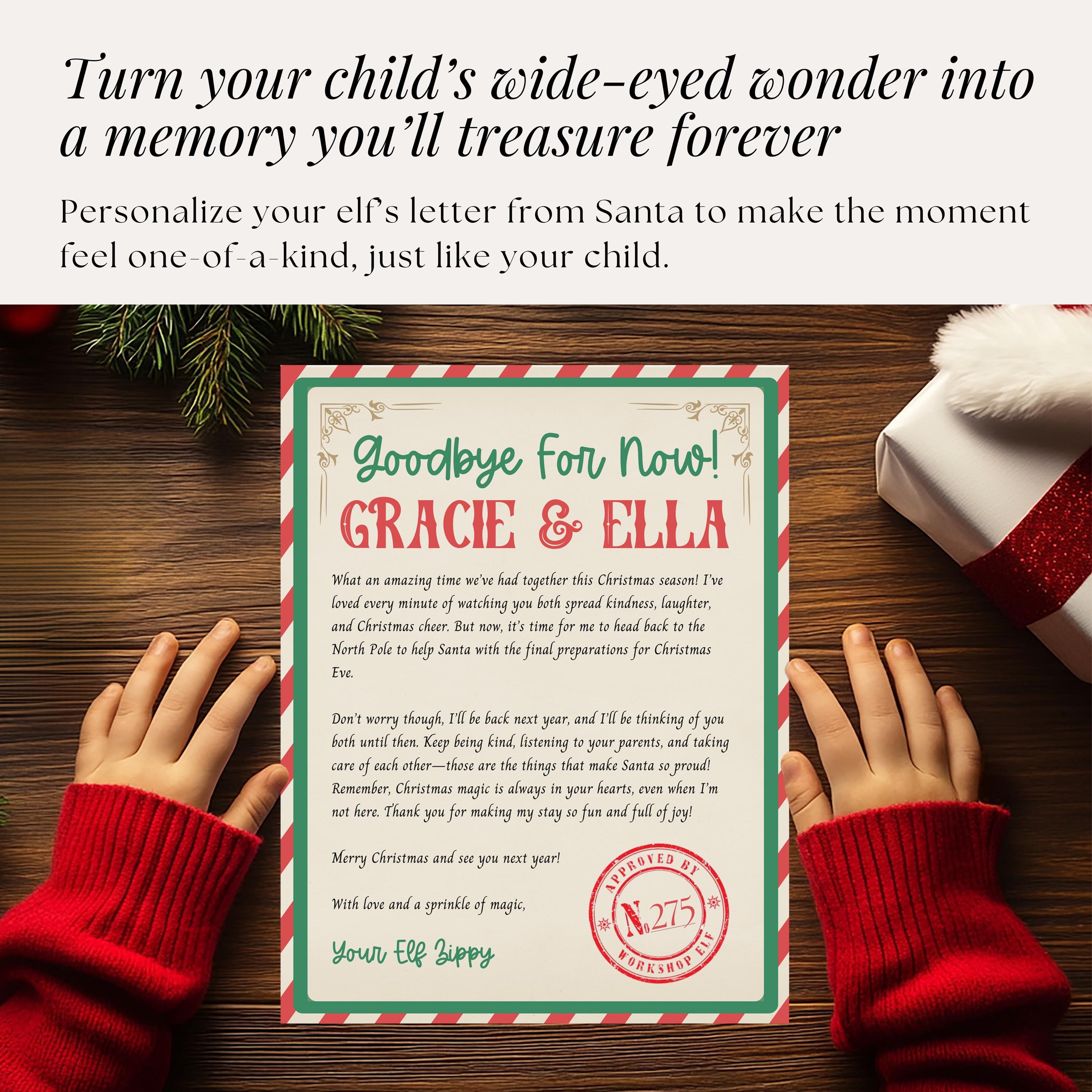 Editable Elf Goodbye Letter Elf Departure Letter Elf Farewell Letter ...