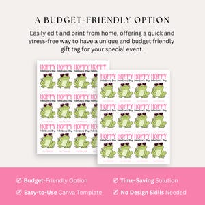 Classroom Valentines Frog Editable Frog Valentine's Day Gift Tag so ...