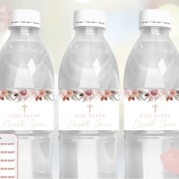 Baptism Water Labels - Etsy