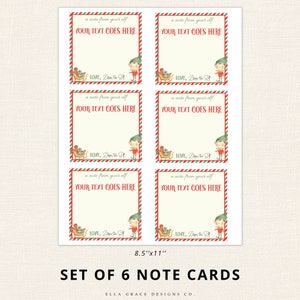 Editable Elf Note Cards, Elf Christmas Activities, Christmas Elf Ideas ...