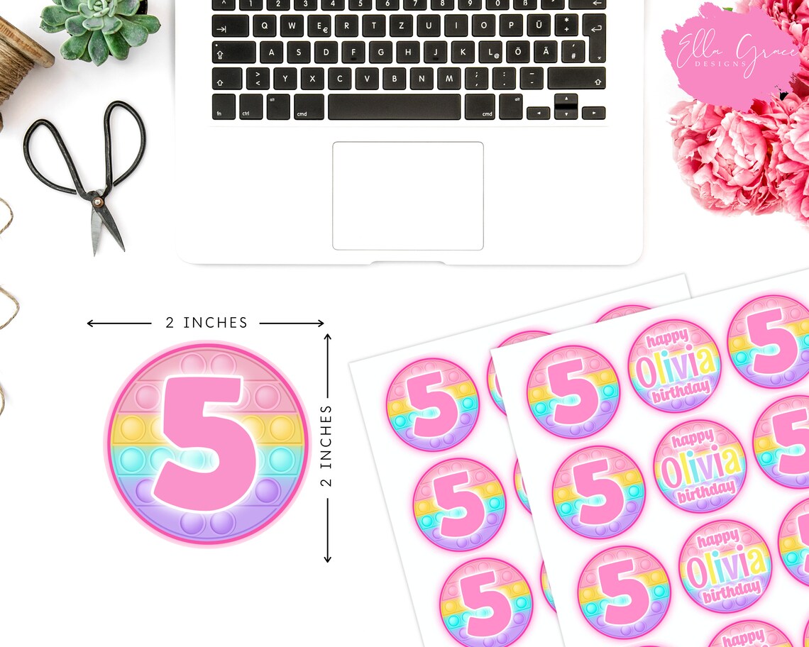 Editable Pop It Fidget Toy Party Cupcakes Toppers Printable - Etsy