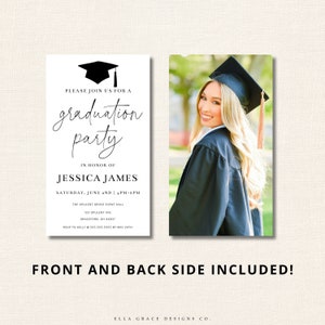 Grad Party Invite Insert, Grad Party Insert, Graduation Invites With ...