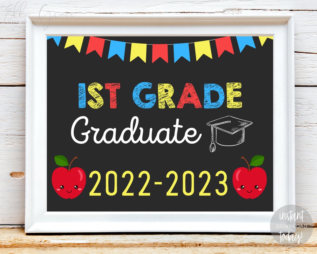 Último día del letrero de 1er grado, último día de clases, letrero de ...