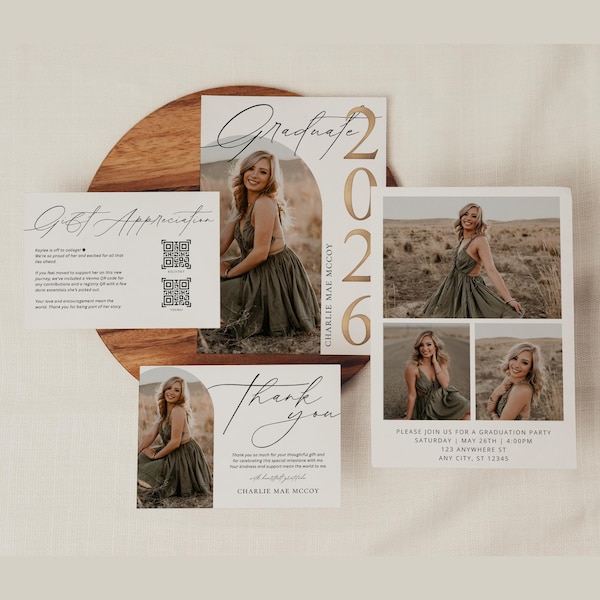 Double Sided Graduation Announcements - Etsy