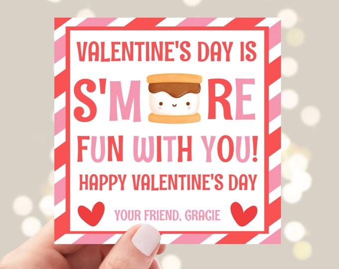 S'mores Gift Tag Printable, This Year Was S'more Fun With You, Gift Tag ...