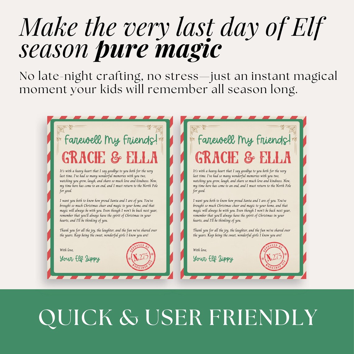 Editable Elf Retirement Letter Goodbye to Retiring Elf Letter Elf Final ...