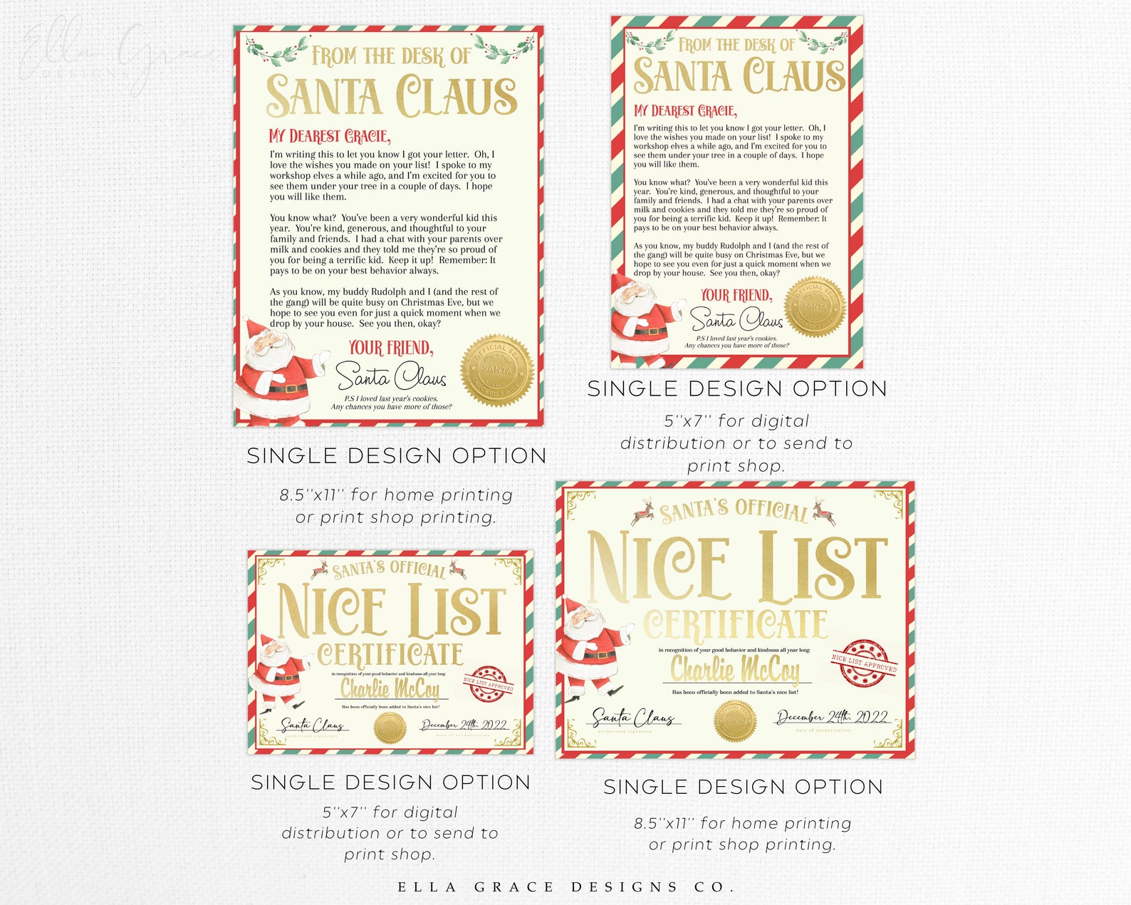 EDITABLE Letter From Santa Printable Santa Letter North - Etsy