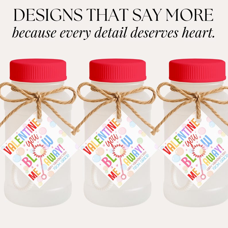 Editable Bubbles Valentine Printable Tag, Preschool Valentines Bubbles ...