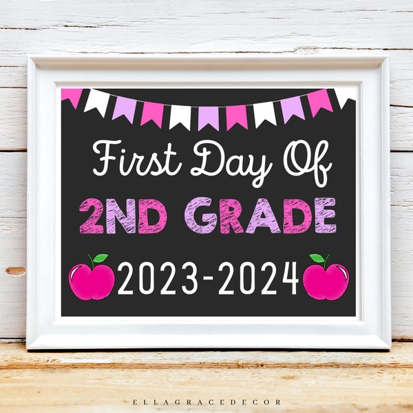 Second Grade Sign Printable - Etsy