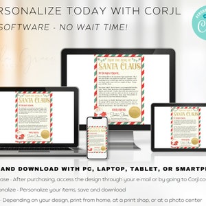 EDITABLE, Letter From Santa, Printable, Santa Letter, North Pole Santa ...