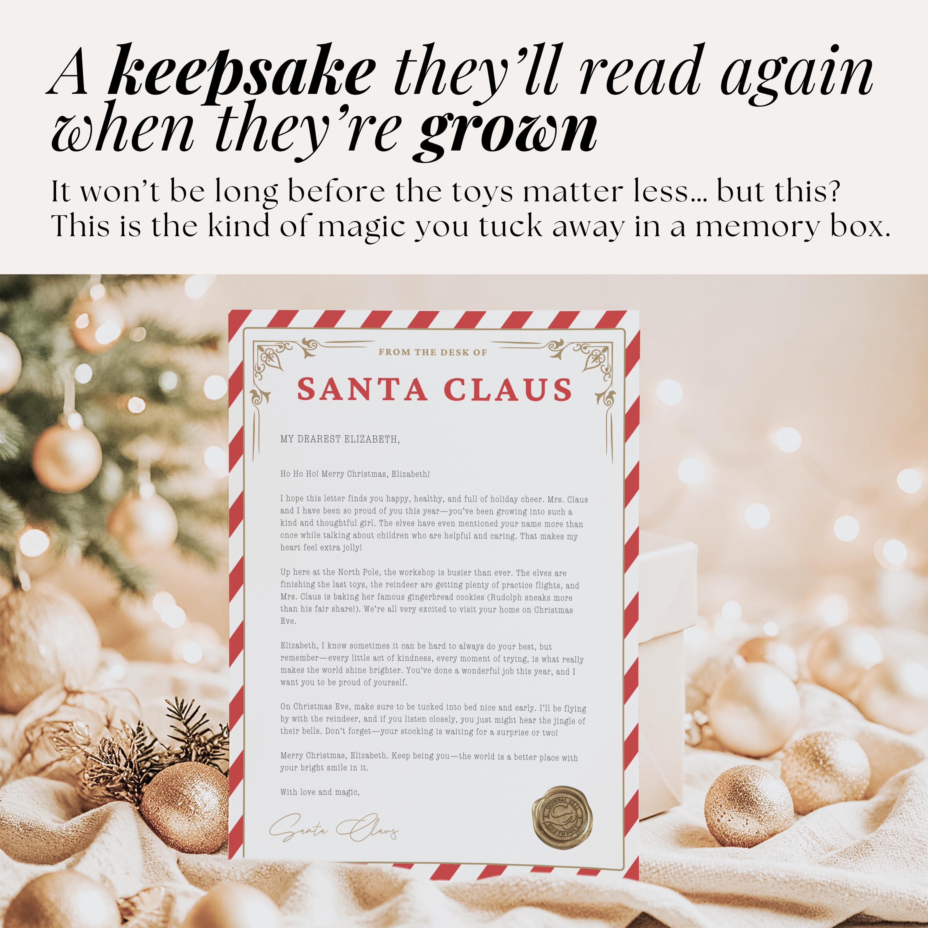 Letter From Santa Claus Editable Template Official Santa Letter ...